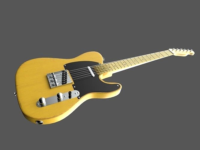 Telecaster Guitar 3d model
