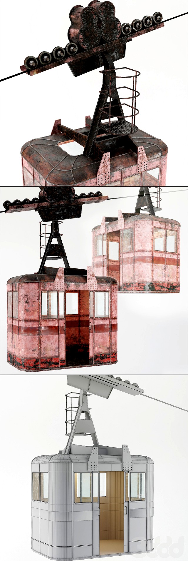 Фуникулер / Funicular / Railway 3d model