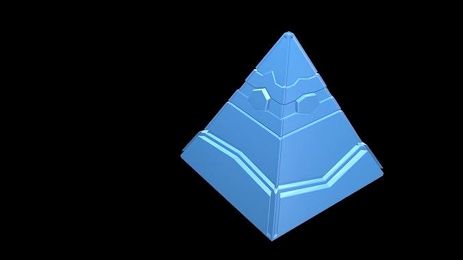 Low poly futuristic pyramid 3d model
