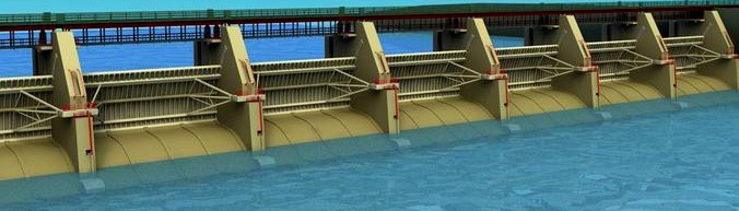 dam Sluice gate 3d model