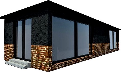 Minimal Office Building 3d model