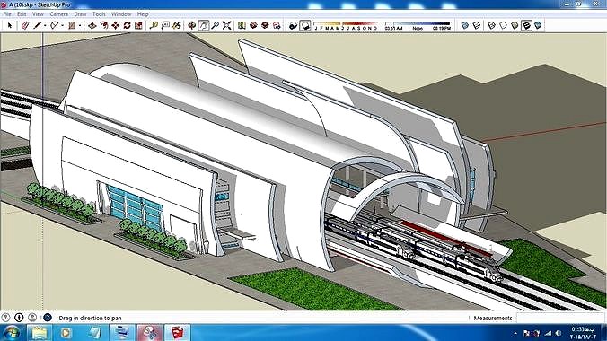 Sketchup Railway station A10 3d model