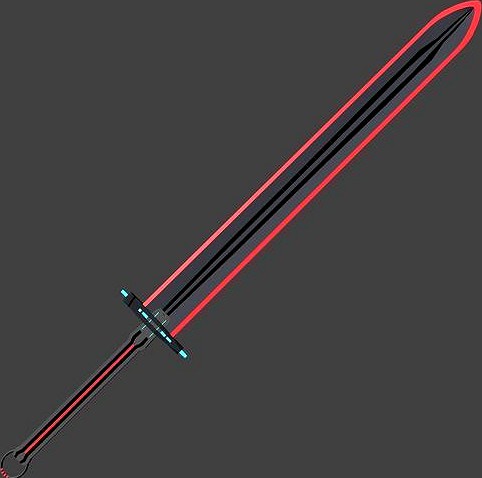 neon sword red 3d model