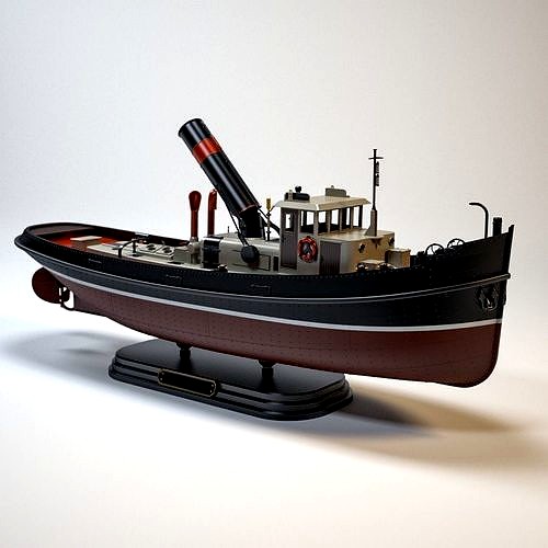 Dutch Steam Tugboat Model Kit | 3D