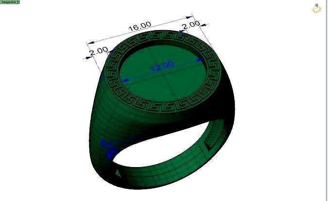 Men ring greek | 3D model