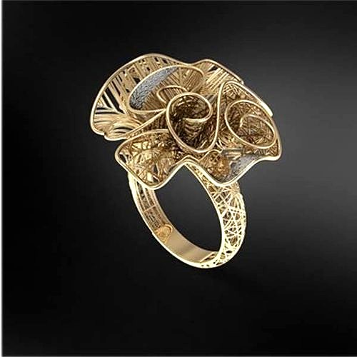 Gold ring without diamond engagement ring printable 3D | 3D model