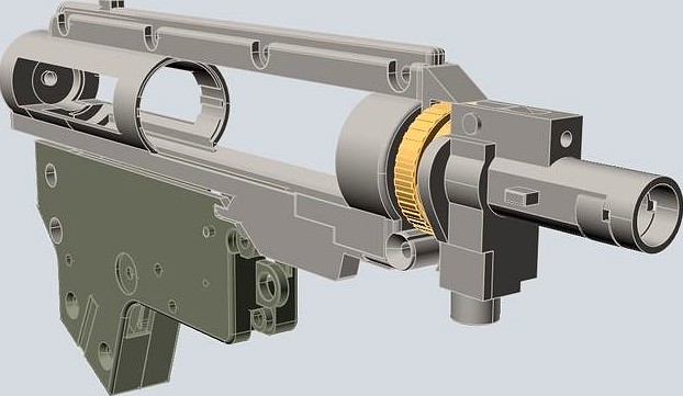 GEARBOX v2 with permanently mounted HOPUP only for HPA | 3D model