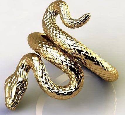 Snake Ring 3dm stl file 3D print model | 3D
