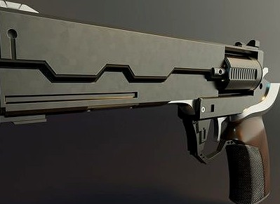 3D Model of Revolver from Cyberpunk 2077 | 3D
