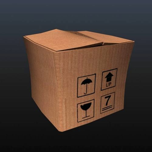 Animated funny cardboard 3d model