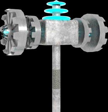 Mechanical futuristic hammer 3d model