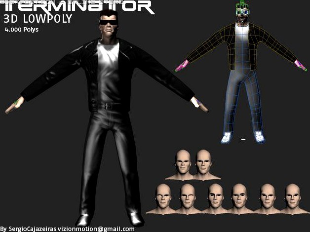 TERMINATOR LOW POLY 3D Model