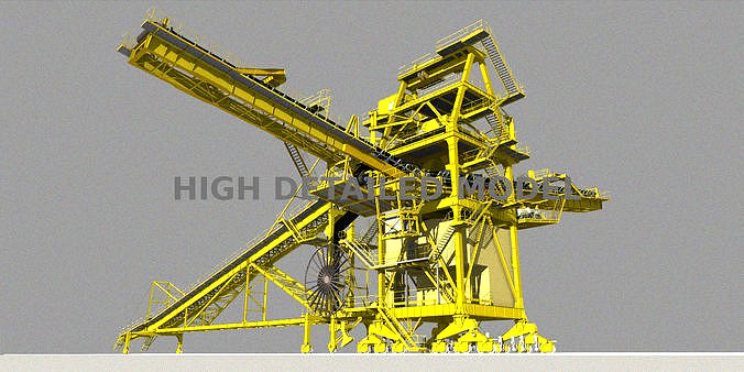 Stacker mining equipment 3d model