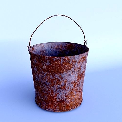 Old Rusty Bucket 3d model
