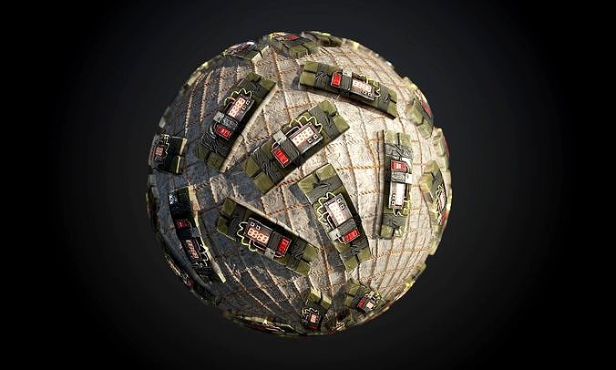 C4 Bomb Seamless PBR Texture 3d model