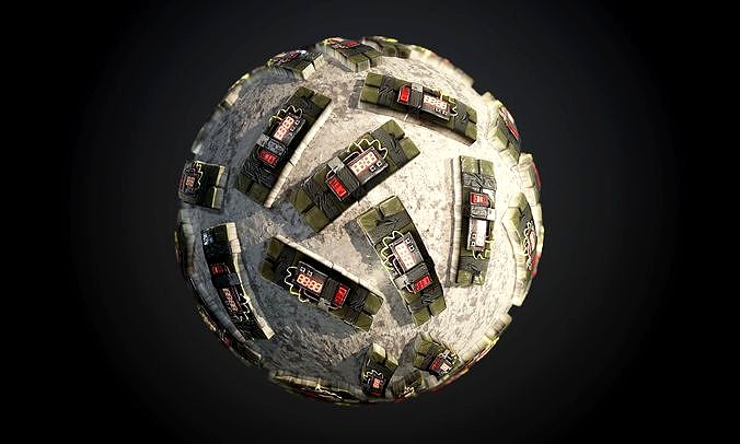 C4 Bomb Seamless PBR Texture 3d model