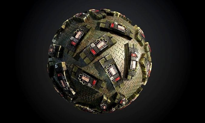 C4 Bomb Seamless PBR Texture 3d model