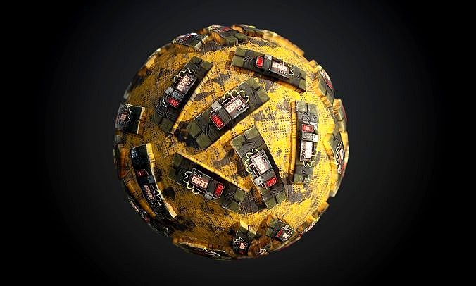 C4 Bomb Seamless PBR Texture 3d model