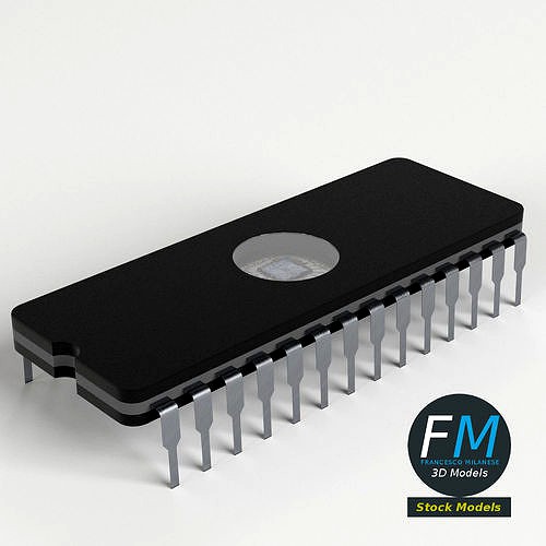 EPROM chip 3d model