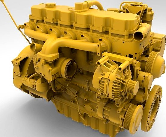 Perkins 1106D diesel engine 3D CAD model