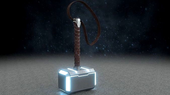 Low poly Thor Hammer 3d model