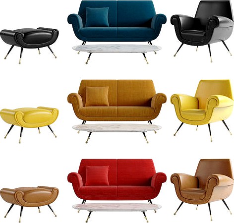 Minotti Albert and Ile sofa 3d model