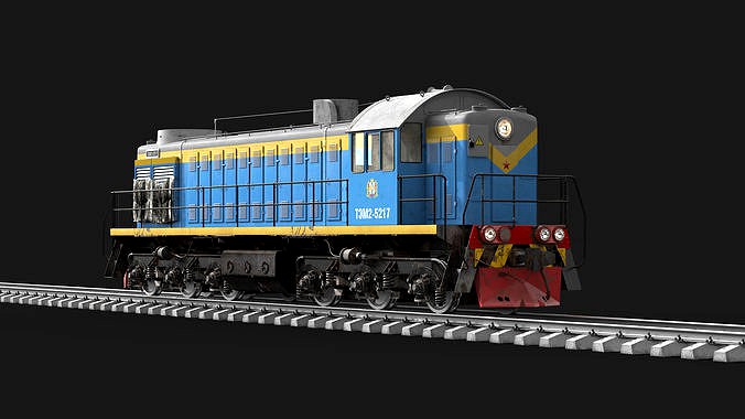 Soviet diesel locomotive TEM-2 3d model