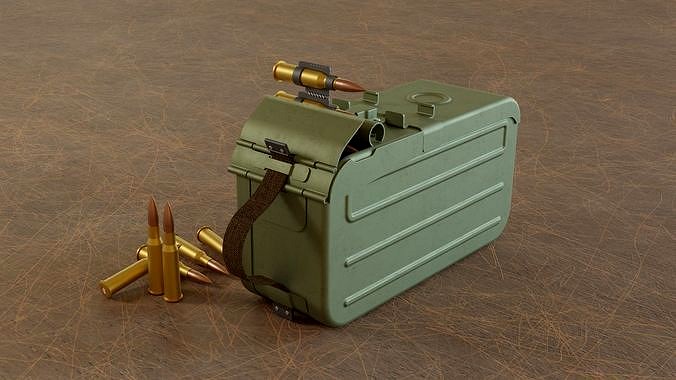 Ammo Magazine Box for PKM 3d model