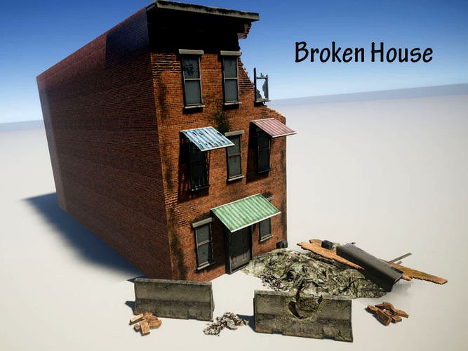 Broken House 3d model