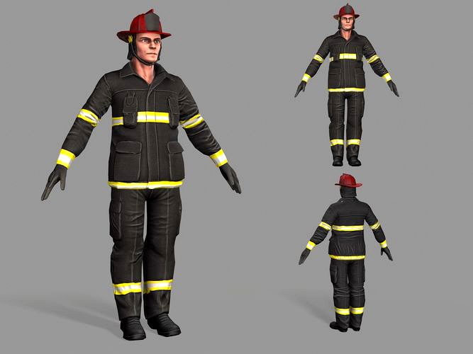 Fireman 3d model
