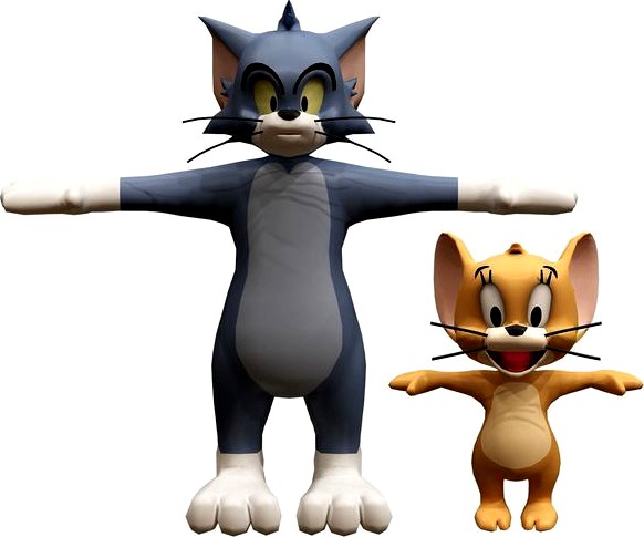 tom and jerry 3d model