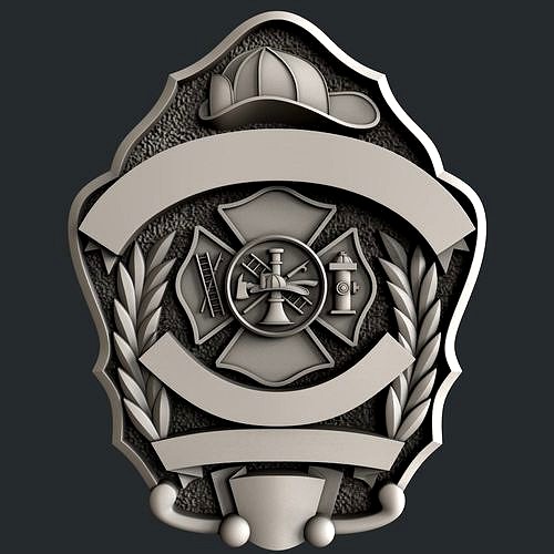 3d STL models for CNC router badge B6