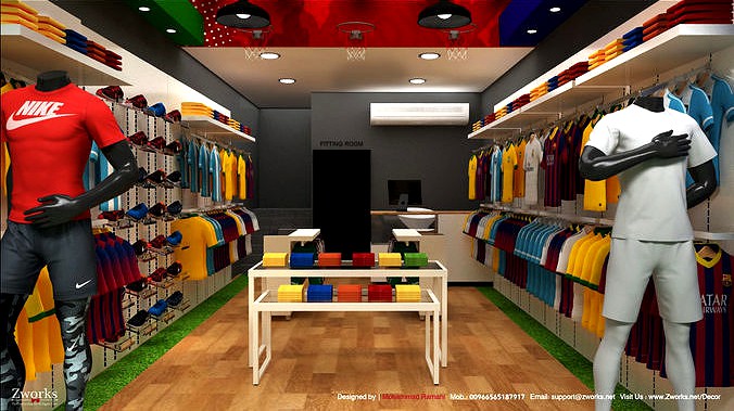 Sport Shop Interior Design 3d model