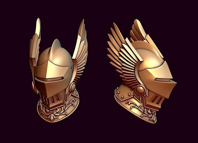 Knight winged helmet | 3D model