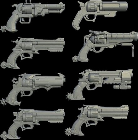 Overwatch Mccree weapon pack | 3D model