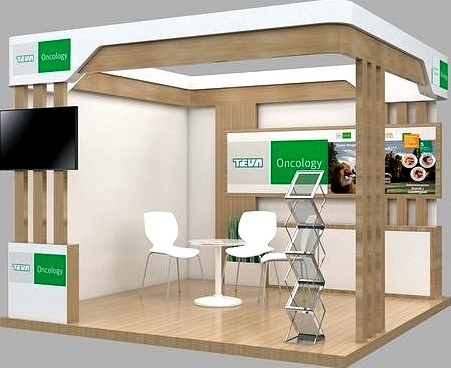 EXHIBITION STAND 3X3 3d model