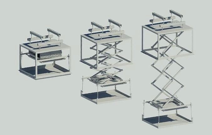 Lift For Projector Revit Family with Extend Parameter 3d model