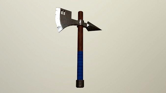 One-handed battle axe 3d model