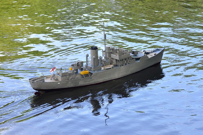 1 48 Flower Class Corvette RC Model Ship | 3D