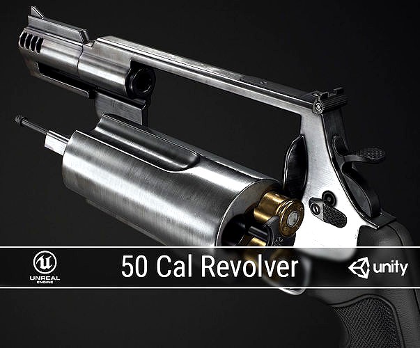 PBR 50 Cal Revolver 3d model