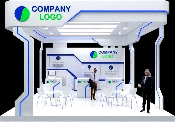 Modern Booth Minimalis 6x6 3d model