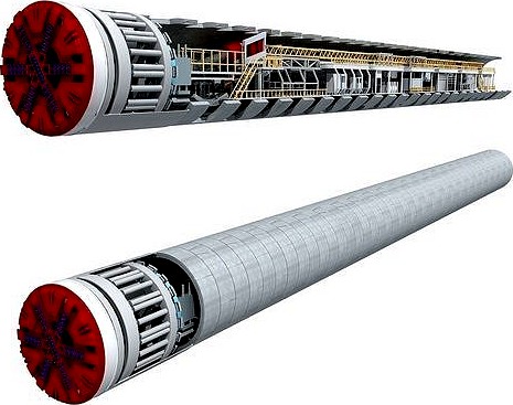 Tunnel Boring Machine TBM 3d model