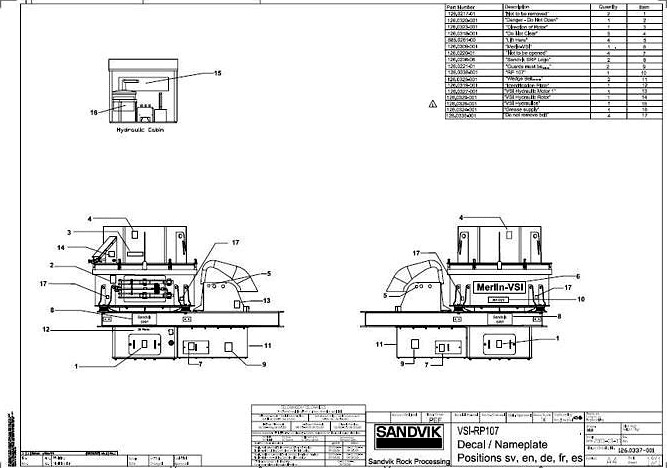 Sandvik vsi RP107 impact crusher complete drawing 3d model