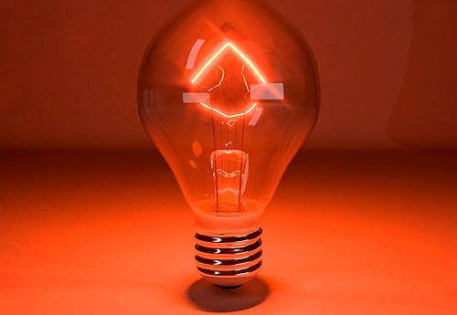 Tungsten lamp model-3 3d