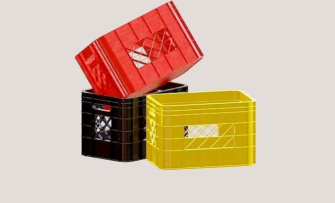 plastic crates 3d model
