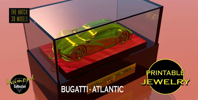Printable Bugatti pendant | 3D model