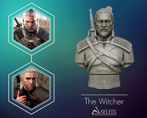 3D Sculpture of the witcher | 3D model