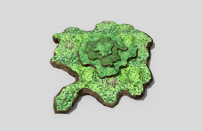 low poly forest terrain 3d model