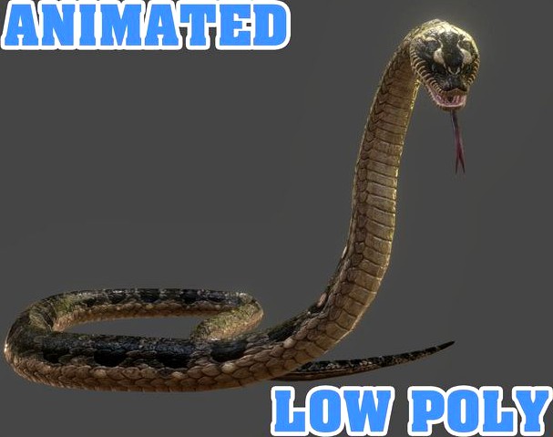 Snake 3D model - Animated
