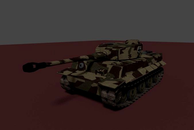 Tiger 1 Tank 3D Model with interiors